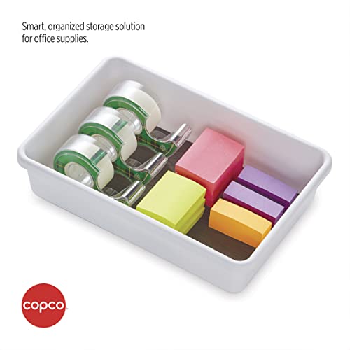 Copco Basics Drawer Organizer, 9.06 x 6.13 x 2.1-Inches, White/Charcoal Gray