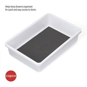 Copco Basics Drawer Organizer, 9.06 x 6.13 x 2.1-Inches, White/Charcoal Gray