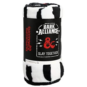 bioworld dungeons and dragons dark alliance dice 48" x 60" throw blanket