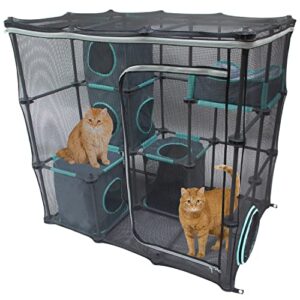 kitty city claw indoor and outdoor mega kit cat furniture, cat sleeper, outdoor kennel