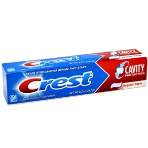 Fluoride Cavity Protection Toothpaste 8.2 Ounce Regular Paste, Bulk Toothpaste, Prevents Cavities Before They Start with Nosh Pack Candy Packet Mints (4 Pack)