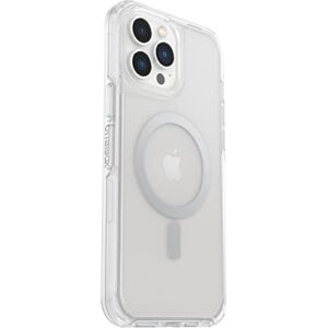 OtterBox iPhone 13 Pro Max and iPhone 12 Pro Max Symmetry Series+ Case - Clear , ultra-sleek, snaps to MagSafe, raised edges protect camera & screen