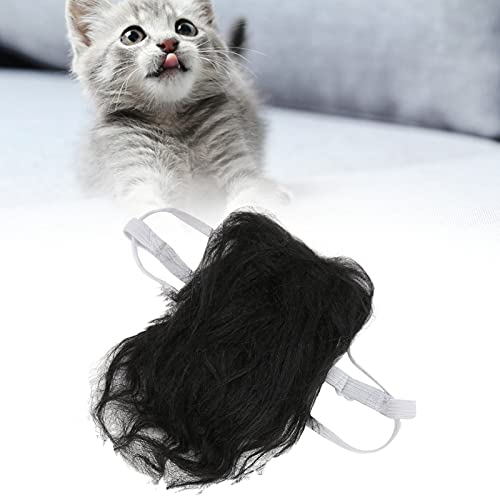 Hztyyier Dog Wigs Pet WigsDog Wig Pet Costume for Dogs and Cats for Halloween Christmas, Parties, Festivals(Black) Cat Supplies