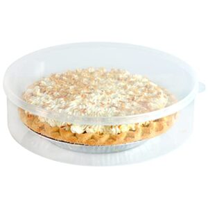 youngever plastic pie container, clear round food storage container with lid, fresh pie keeper, cupcake carrier, food container for cupcakes, cookies, cheesecakes