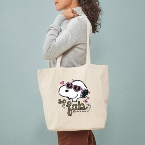 CafePress Peanuts So Fab Canvas Tote Shopping Bag