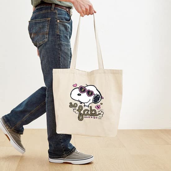 CafePress Peanuts So Fab Canvas Tote Shopping Bag