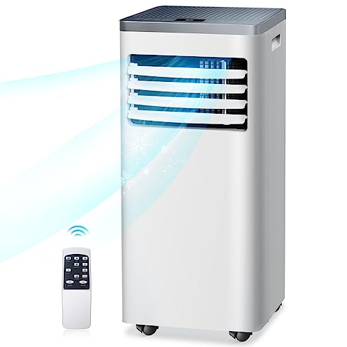 R.W.FLAME 10,000BTU Portable Air Conditioner for Room Up to 450 Sq.Ft,with Dehumidifier & Fan,Standing Air Conditioner for Room,Portable AC unit with Remote Control & Window Kit,LED Display