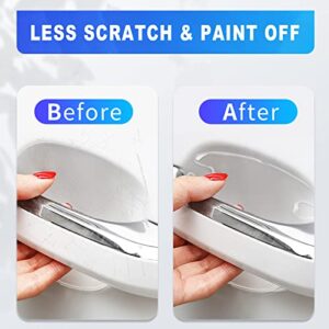 INSAUTO Car Door Handle Scratch Protector 12PCS Transparent Universal Car Door Handle Protector Accessories Clear Door Bowl Paint Protection Film Waterproof Anti-Scratch Stickers Covers