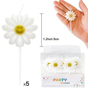 BBeitoo Daisy Birthday Candles - Cute Birthday Candles That Can Be Used for Cake Decoration, Unique Yellow Smilley Face Candle, Suitable for Birthday Cakes, Desserts, and Parties