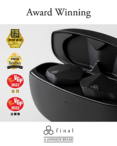 Final ZE3000 True Wireless Earbuds, Hi-Fi Sound Quality, Maximum 35 Hours Music Playback, IPX4, aptX Adaptive, Touch Sensor, Support Lossless Music Format, Designed in Japan (White)