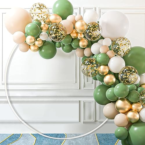 59" Round Balloon Arch Kit, Collapsible and Reusable PVC Tubes Create Balloon Ring Backdrop Kit for Wedding, Birthday Party, Photo Background, Baby Shower, Festival Decoration-Valentine's Day