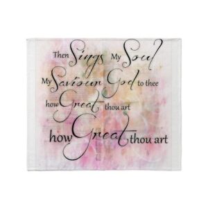 cafepress how great thou art throw blanket super soft fleece plush throw blanket, 60"x50"