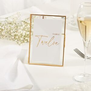 Twistionery Wedding Table Numbers - Gold Table Numbers for Wedding Reception - Table Number Cards - Table Wedding Number Cards - Table Numbers 1-30