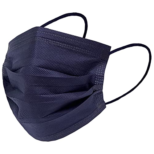 Everydayspecial Disposable Safety Mask 3 Layer Protection Face Mask for Adults 50 pcs (Navy Blue)