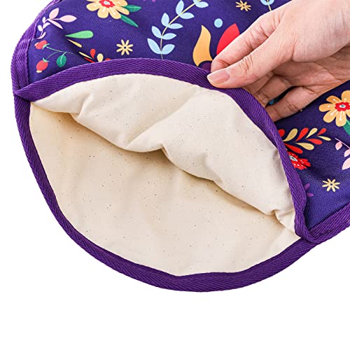 Lyellfe 3 Pack Tortilla Warmer Pouch, 12 Inch Insulated Cloth Taco Warmer Holder for Corn Flour Tortillas, Taco Tuesday Night, Halloween Party, Microwave Oven Freezer Safe