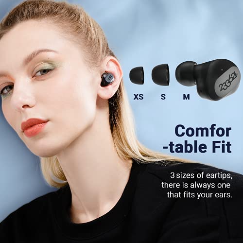 233621 Droplet True Wireless Bluetooth Earbuds, IPX5 Waterproof, CVC 6.0 Call Noise Cancelling, Touch Control, Stereo Sound, Lightweight Earphones for Home, Office and Gym (Wine Red)