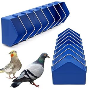 PAULOZYN Large Pigeon Feeder Rack 2PCS Food Dish Dispenser Tool Slot Container Thick for Poultry Chicken Duck Parrots Bird Supplies