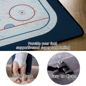 ZXHXIANTZ Modern Soft Area Rug of ice Hockey Rink Marking Detailed of top View eps10 3D Home Plush Rugs Non Slip Shaggy Carpets for Living Room Bedroom Kids Playroom Decor 4 x 5.2 ft, 4 feet X 5 feet