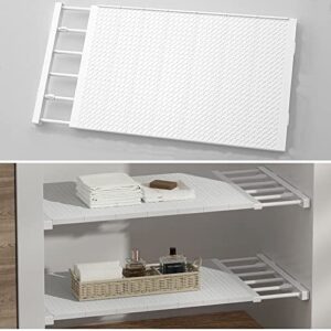 habiwell scalable closet storage shelf wall mounted kitchen rack space saving wardrobe decorative white adjustable organizer shelves cabinet holders (length: 28.74-47.24 inch width: 16.53 inch)