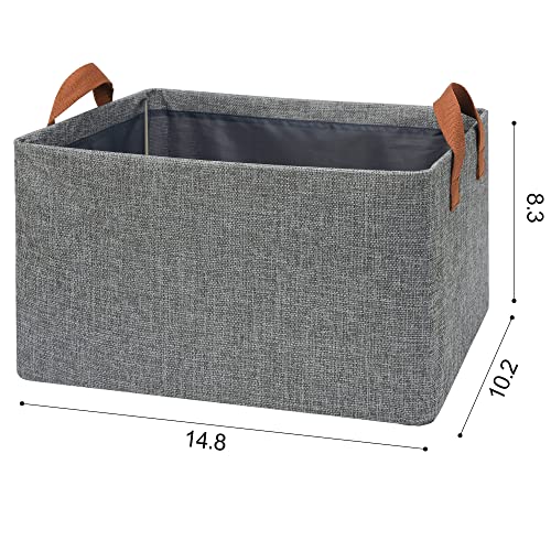 GRANNY SAYS Bundle of 4-Pack Fabric Storage Bins & 2-Pack Rectangle Storage Bins with Metal Frame