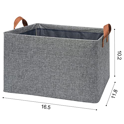 GRANNY SAYS Bundle of 4-Pack Fabric Storage Bins & 2-Pack Rectangle Storage Bins with Metal Frame