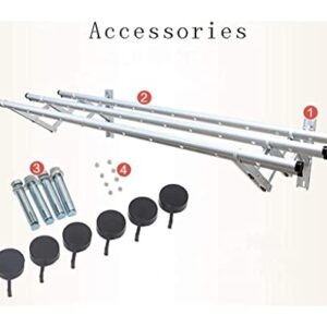 XMCX Extendable Folding Airer Clothes Drying Rack Wall Mounted Retractable Laundry Washing Cloth Line Bathroom Towel Rack Bar Easy Storage