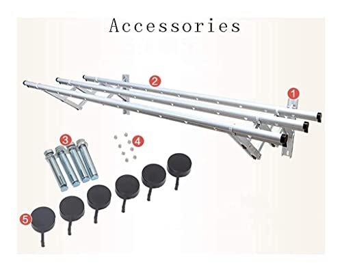 XMCX Extendable Folding Airer Clothes Drying Rack Wall Mounted Retractable Laundry Washing Cloth Line Bathroom Towel Rack Bar Easy Storage