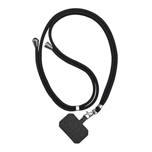 cogear - universal phone lanyard patch, nylon patch phone lanyard, crossbody nylon patch phone lanyards (black, 1 pcs)