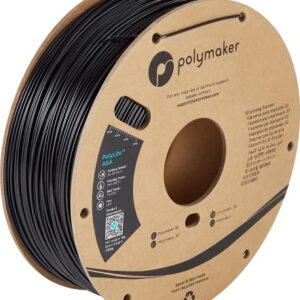 2.85mm ASA Filament 3mm Black ASA, 1kg Heat Resistant Weather Resistant ASA 2.85 - Polymaker PolyLite ASA 3D Printer Filament Black, Print with 2.85mm Openning 3D Printers Only