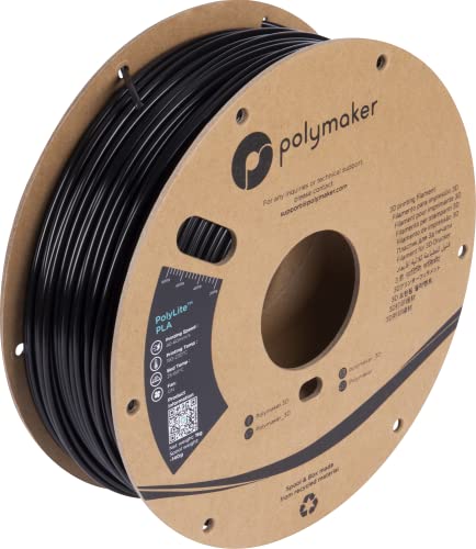 2.85mm(3mm) PLA Filament 2.85mm, 1kg High Rigidity Black PLA 2.85 - Polymaker PolyLite PLA 3D Printer Filament Black, Print with 2.85mm Openning 3D Printers Only