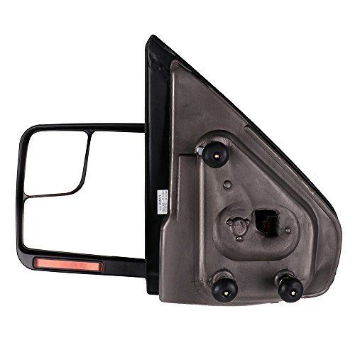 FEIPARTS Tow Mirrors Towing Mirrors Fit for 2004-2014 for Ford for F-150 Series Truck Pickup Towing Mirrors with Left Right Side Power Control Heated Turn Signal Puddle Light with Black Housing