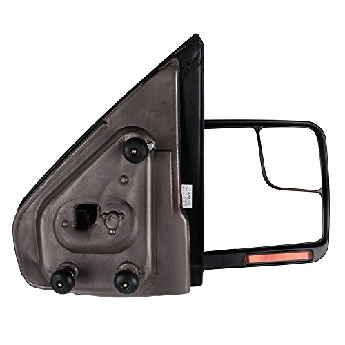 FEIPARTS Tow Mirror Towing Mirror Fits for 2004-2014 for Ford for F-150 Series Truck Pickup Towing Mirror with Right Side Power Control Heated Turn Signal Puddle Light with Black Housing