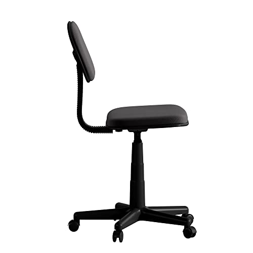 Flash Furniture Low Back Swivel Task Office Chair - Adjustable Black Student Chair with Padded Mesh Seat & Back - Homeschool Study Chair