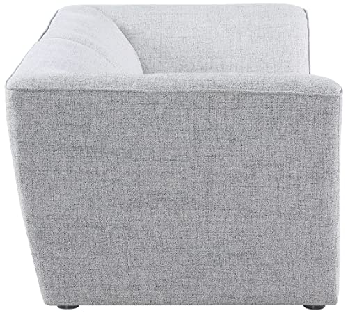 Meridian Furniture Miramar Collection Modern | Contemporary Linen Textured Upholstered Modular Sofa, 76" W x 38" D x 28.5" H, Grey