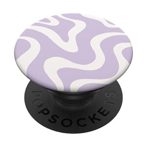 purple lilac retro swirl 60s 70s design popsockets swappable popgrip