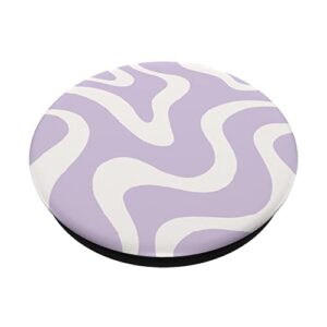 Purple Lilac Retro Swirl 60s 70s Design PopSockets Swappable PopGrip