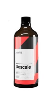 carpro descale acidic car shampoo wash concentrate, removes minerals, waxes, sealants & oils - liter (34oz)