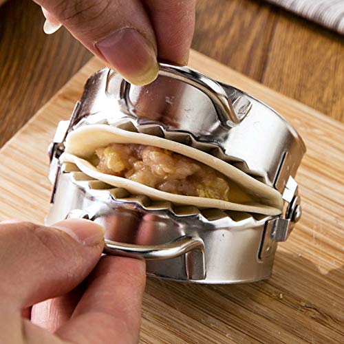 Mimxfor Dumpling Maker empanada Maker Machine Empanadas Press Dumpling Moulds empanada Press empanada Ravioli Maker (Silver)