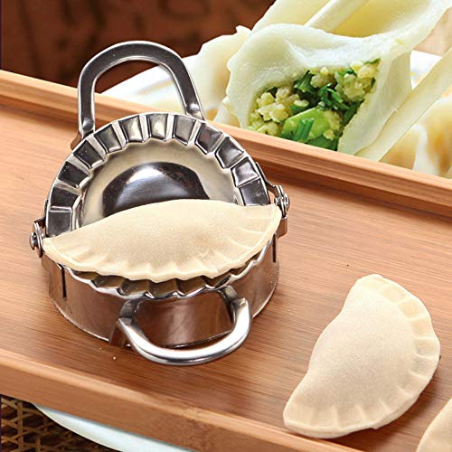 Mimxfor Dumpling Maker empanada Maker Machine Empanadas Press Dumpling Moulds empanada Press empanada Ravioli Maker (Silver)