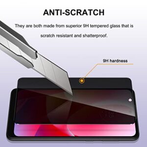 2 Pack Moto G Power 2022 Privacy Screen Protector, Anti-Spy Screen Protector Tempered Glass for Motorola Moto G Power 2022 6.4 Inch, [9H Hardness] [Anti-Scratch] [Bubble Free]