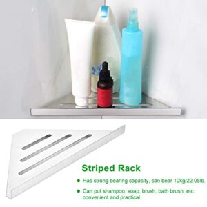 OUKENS Rack Bathroom Corner Shelf, Stainless Steel Triangular Storage Shelf Shower Corner Shelf Rack Organizer for Home Bathroom(Punching)