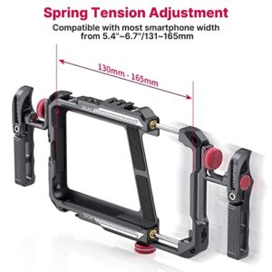 ULANZI Smartphone Video Rig with Handle, LINO Filmmaking Case Aluminum Alloy Phone Video Stabilizer Grip Tripod Mount for Video Maker Videographer with Cold Shoe for iPhone 13 Mini Pro Max 8 Plus