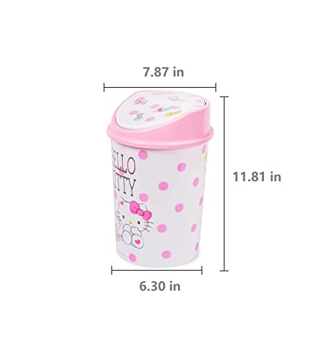 Girls Cute Kitty Home Trash Can Bin Wastebasket Waste Garbage Can Bin