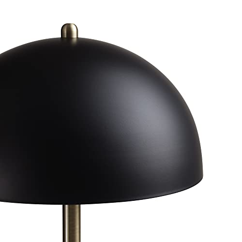 Globe Electric 52938 Luna 15" Desk Lamp, Matte Black, Matte Brass Accents, in-Line On/Off Rocker Switch