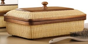 teng jin rectangular with lid handmade nantucket basket cane staves finely-woven home-storage-baskets-and-containers arts,decorative storage baskets for shelves