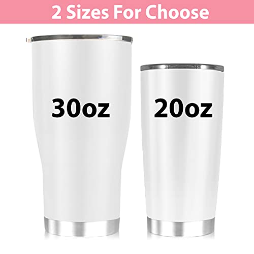 AizelMae Personalized Coffee Tumbler, Customized Name Text, Lovely Flower Photo Picture Frame Tumblers, Design Your Own Travel Mugs, Gifts For Women Men On Birthday, 20 30 Oz Stainless Mug Cup