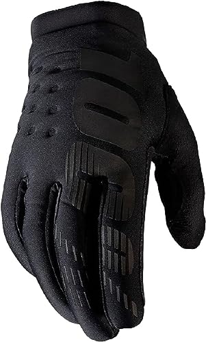 100% BRISKER Cold Weather Motocross & Mountain Bike Gloves - Warm Winter MTB & MX Powersport Racing Protective Gear