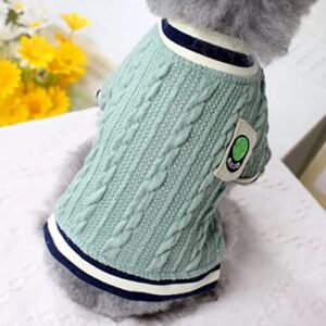 Dog Clothes Winter Dogs Clothes Wavy Strip Knitted Bottoming Sweater Dog Jacket Chihuahua Clothes for Small Medium Dogs Pet Clothing