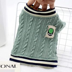 Dog Clothes Winter Dogs Clothes Wavy Strip Knitted Bottoming Sweater Dog Jacket Chihuahua Clothes for Small Medium Dogs Pet Clothing