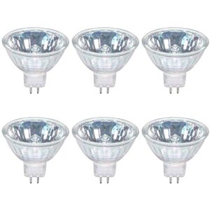 gmy mr16 halogen bulb 35w, dimmable 12v mr16 gu5.3 spotlight, 4000hrs long lifetime, 2800k warm white 480lm, 36° beam angle bi-pin base 6pack